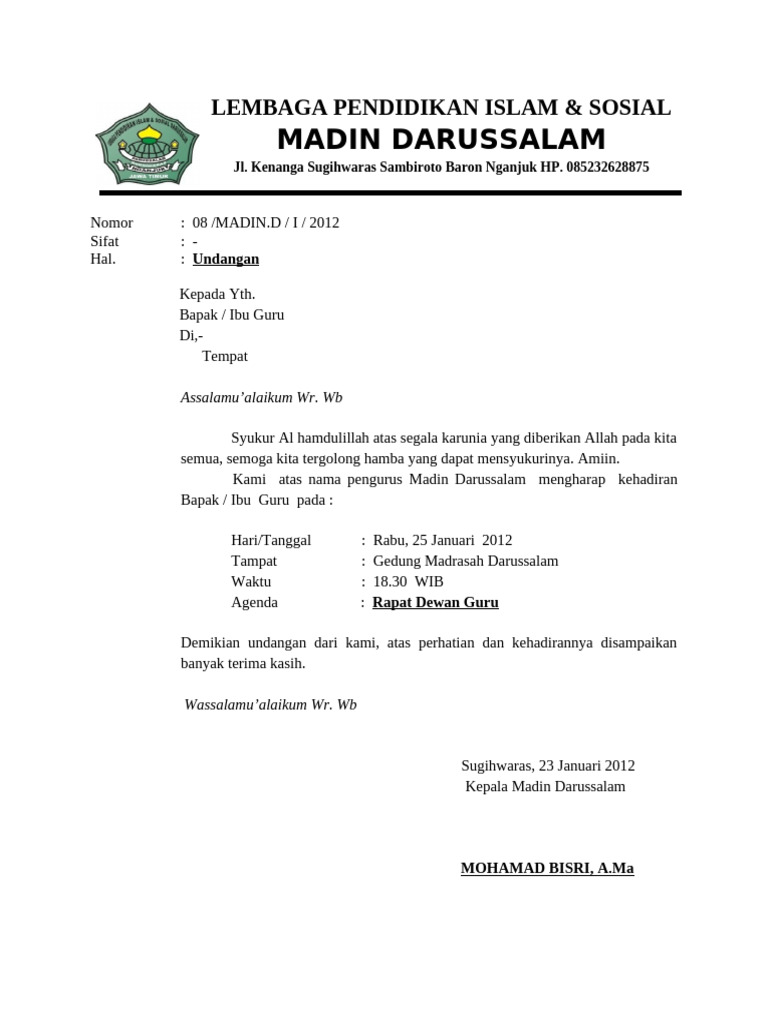 Surat Undangan 7 | PDF