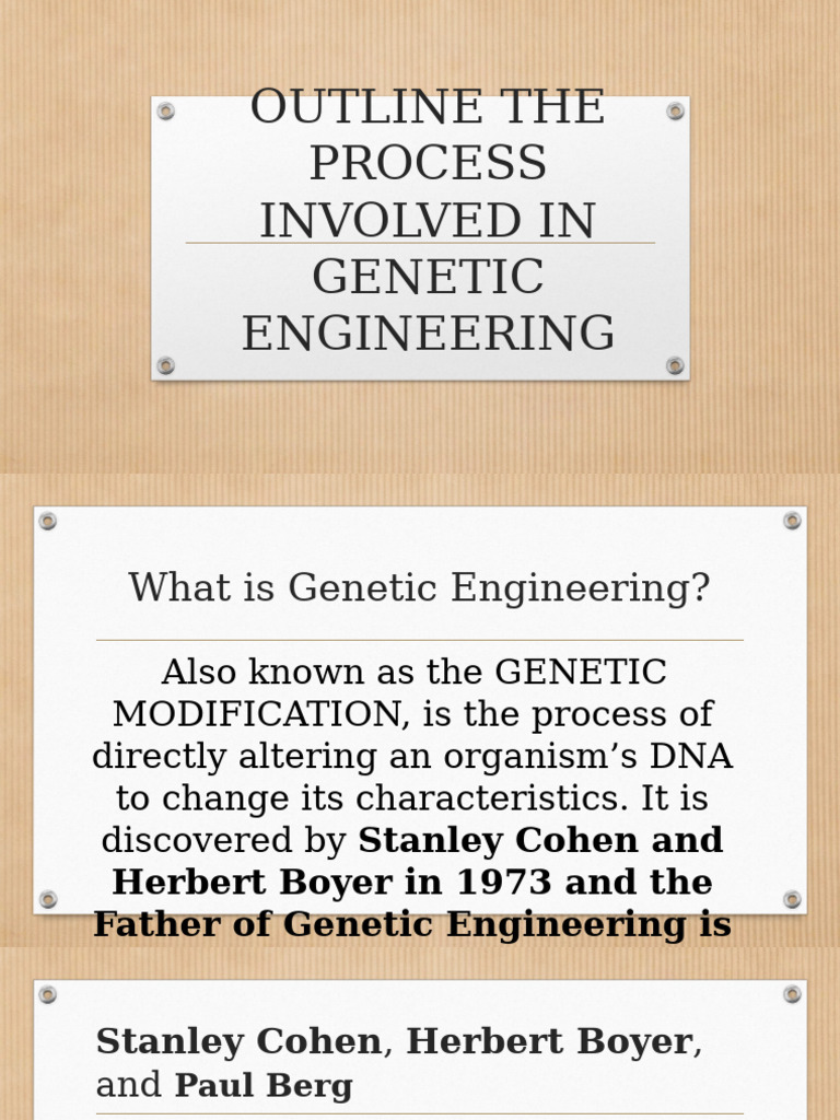 Outline The Process Involved in Genetic Engineering .2 | PDF | Genetic Engineering | Molecular ...