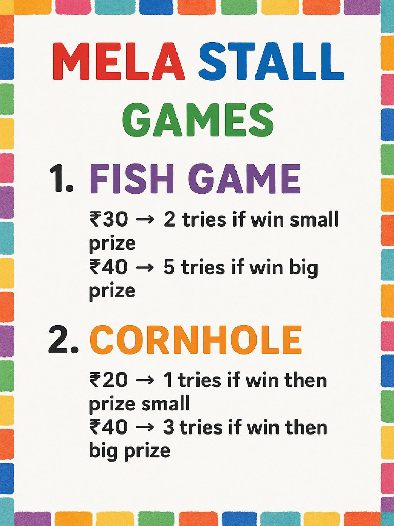 Mela Stall Menu | PDF