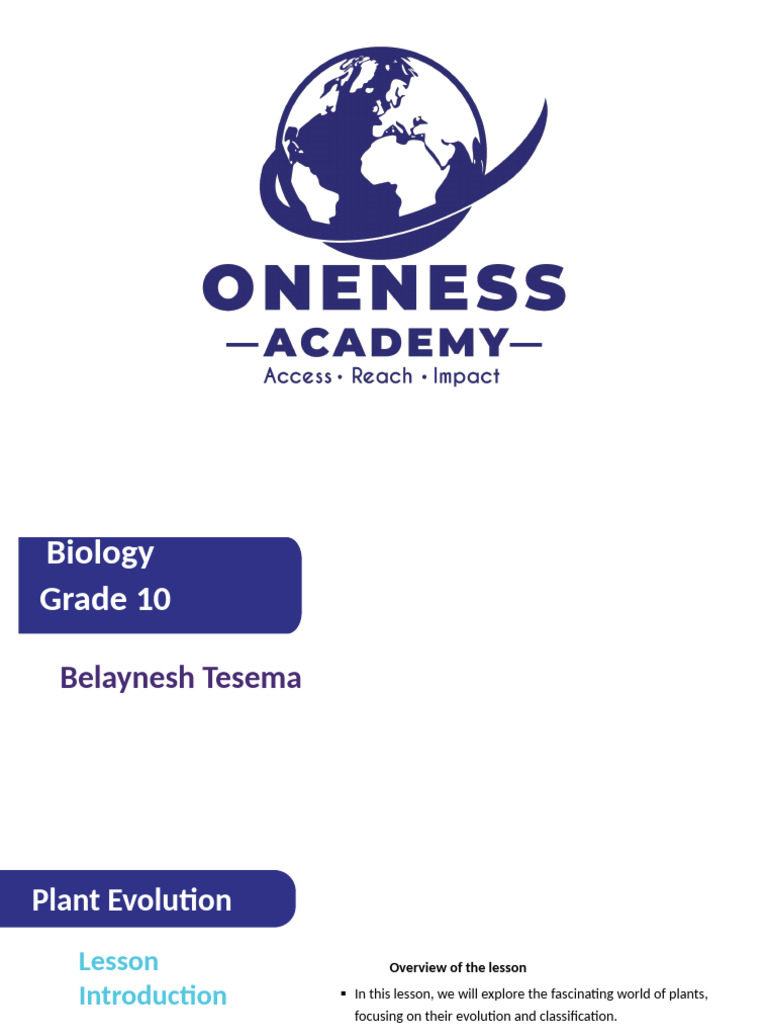 Biology Grade 10 Unit 2 Lesson 2 Plant Evolution | PDF | Plants | Moss
