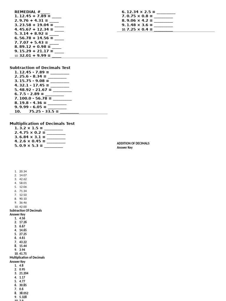 Numeracy Log | PDF