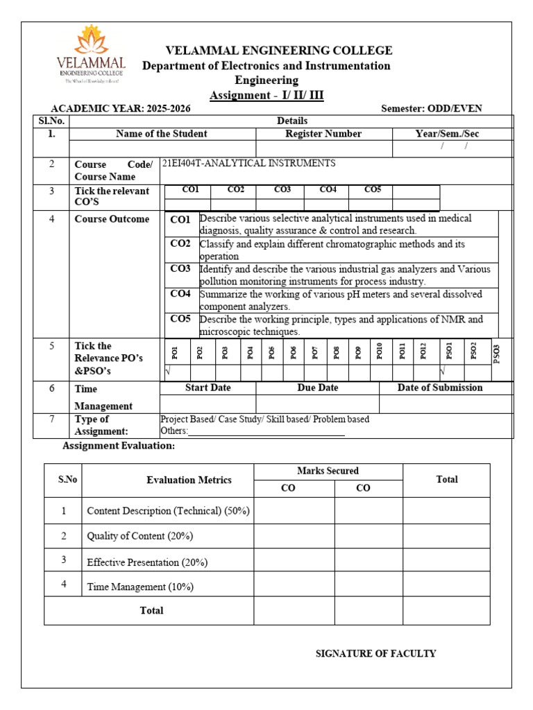 Assignment Front Sheet Ai Pdf