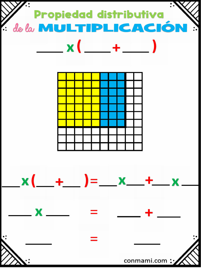 Propiedad Distributiva de La Multplicación - ConMamiAprendo | PDF