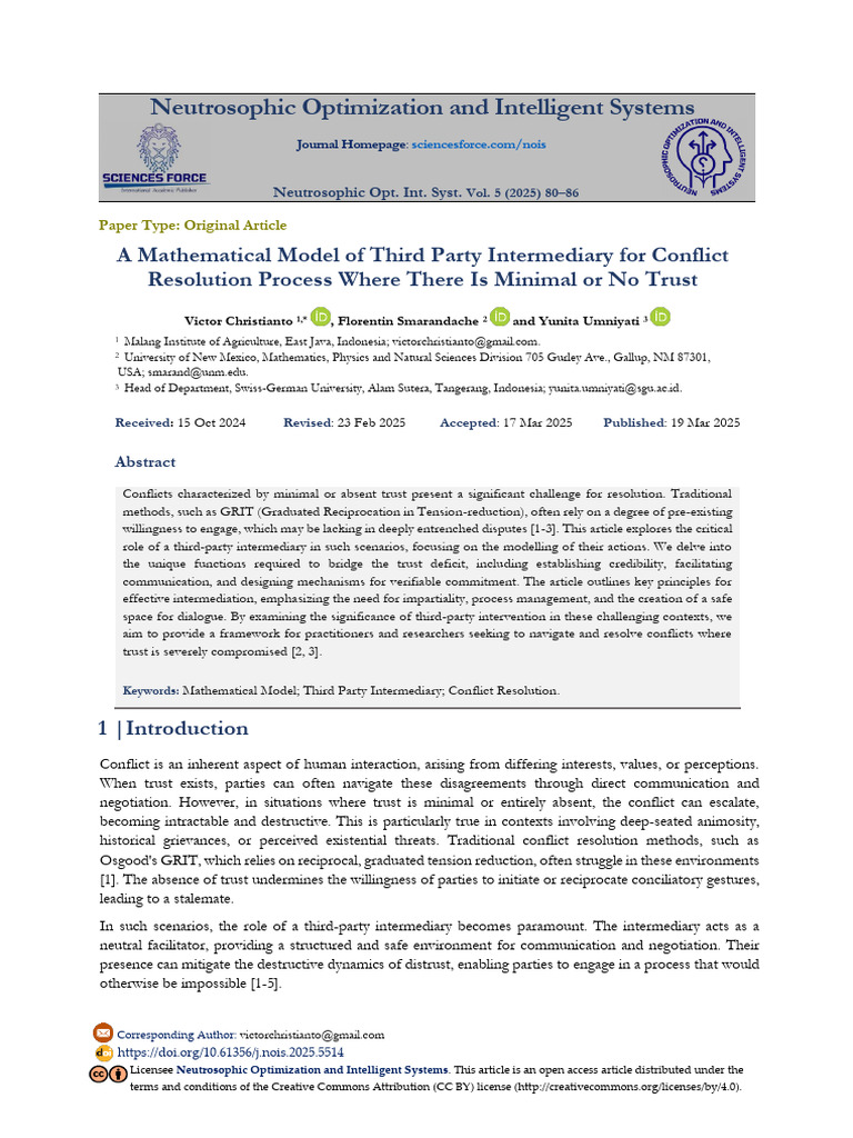 A Mathematical Model of Third Party | PDF | Catalysis | Activation Energy
