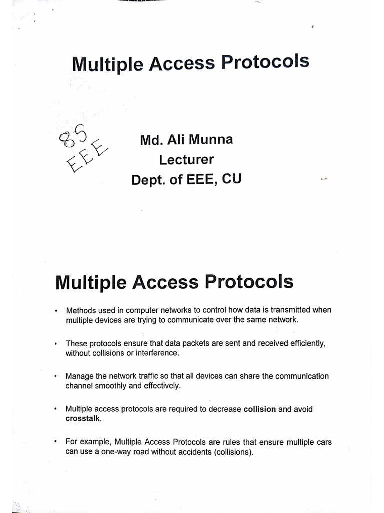 815 Multiple Access Protocols | PDF