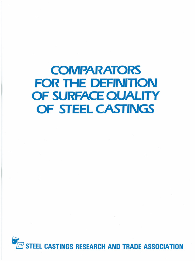 Comparators For The Definition of Surface Quality of Steel Castings | PDF