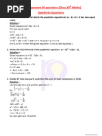 Class 10 Quadratic Equations Guide | PDF | Mathematics