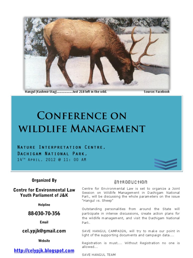 Save Hangul: Wildlife Management Conference | PDF
