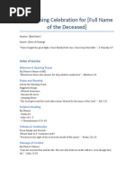 Burial Program Template Guide | PDF