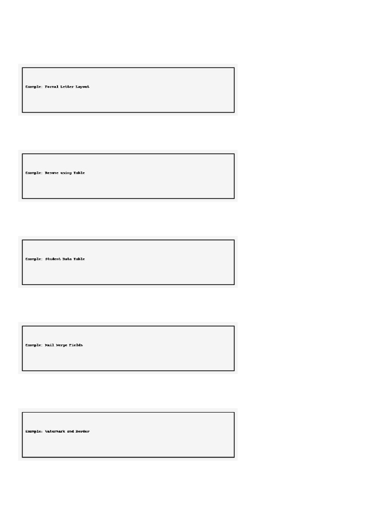 MS Word Practical Exercises With Images | PDF