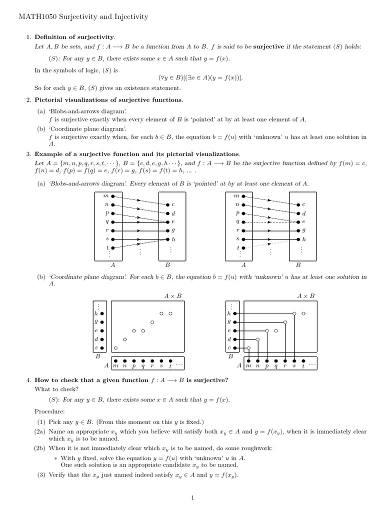 Injective Functions and Their Properties | PDF | Function (Mathematics ...
