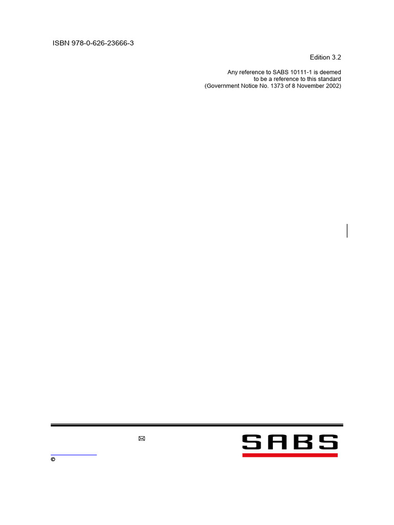 Sans 10111-1 | PDF
