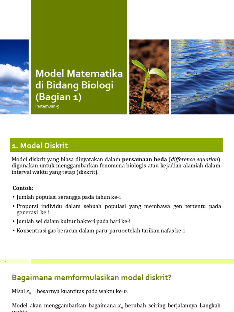 5 - PPM - Model Matematika Di Bidang Biologi | PDF
