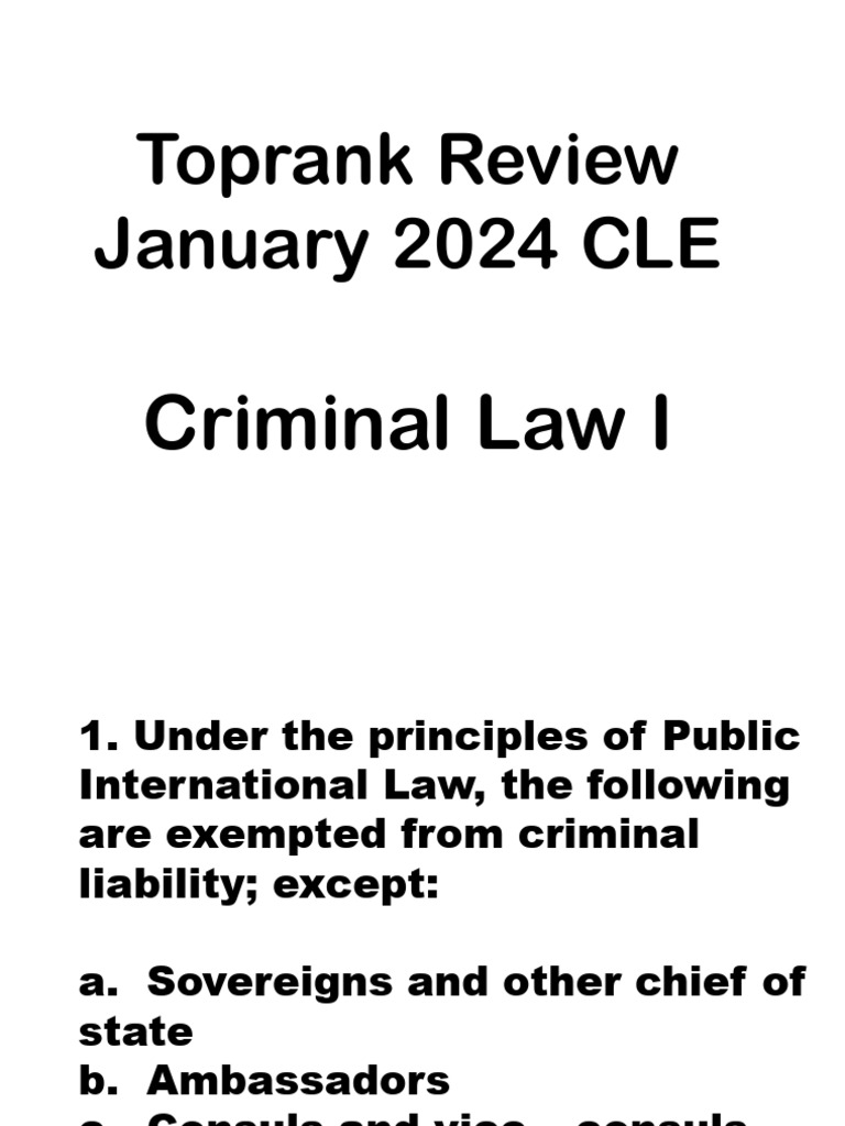 Criminal Law Principles Overview | PDF | Criminal Law | Crimes