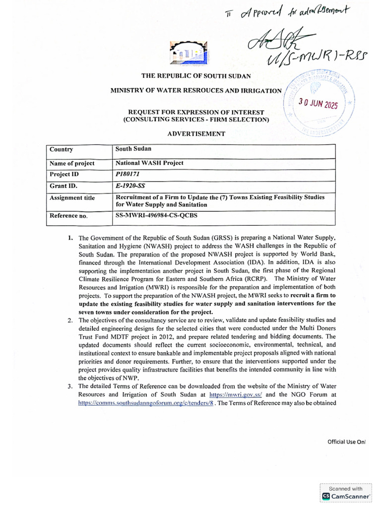 REoI For Update The 7 Towns | PDF