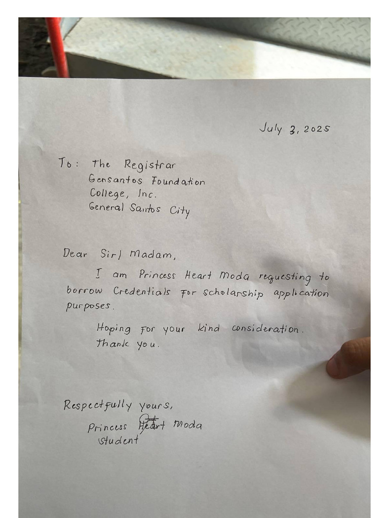Request Letter | PDF