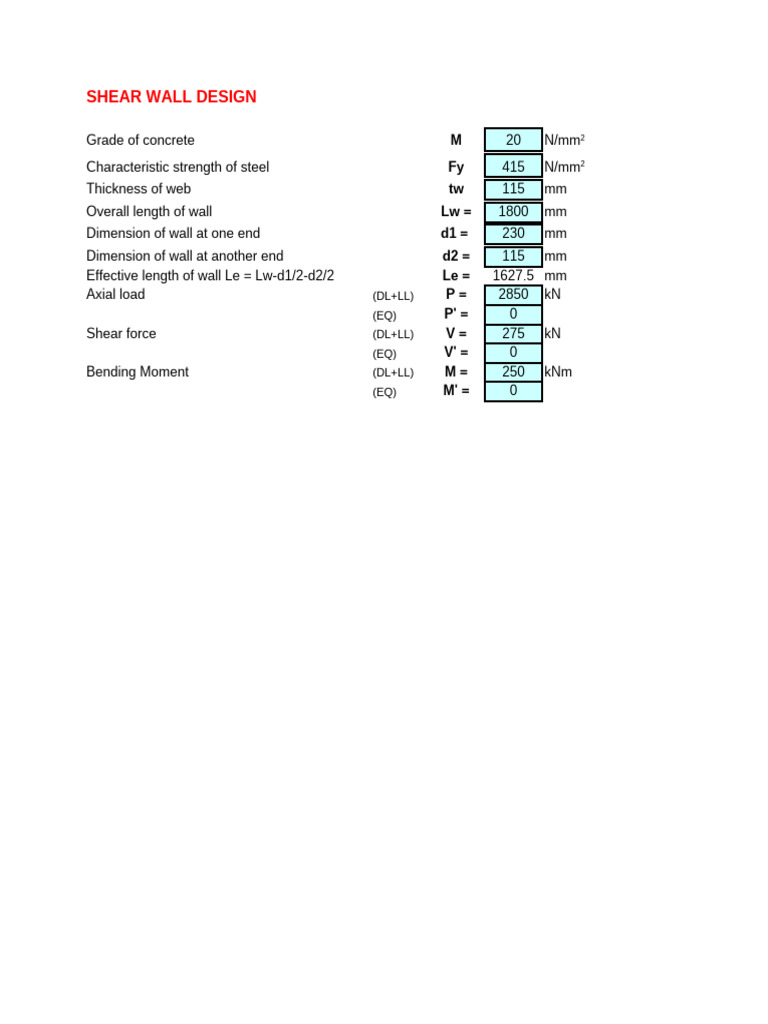 Shear Wall Design Specifications | PDF | Mechanics | Civil Engineering