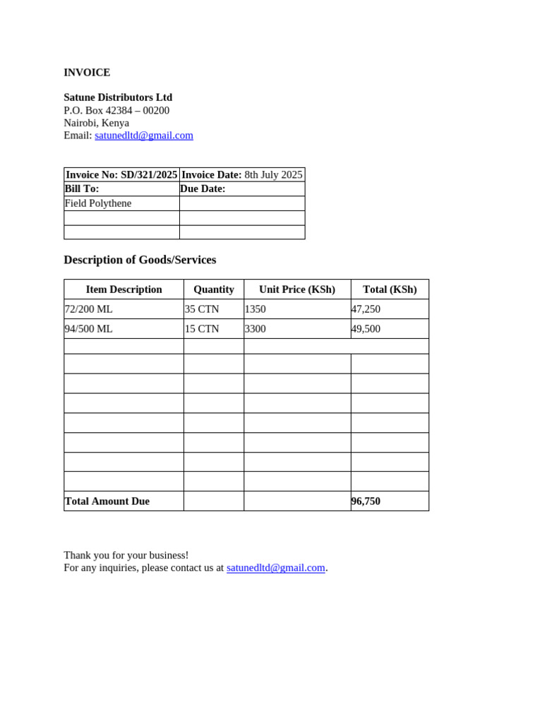 Amos Invoice | PDF