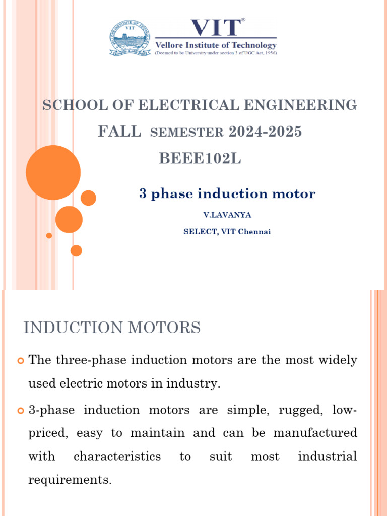 Three-Phase Induction Motor Overview | PDF | Electric Motor | Electric ...