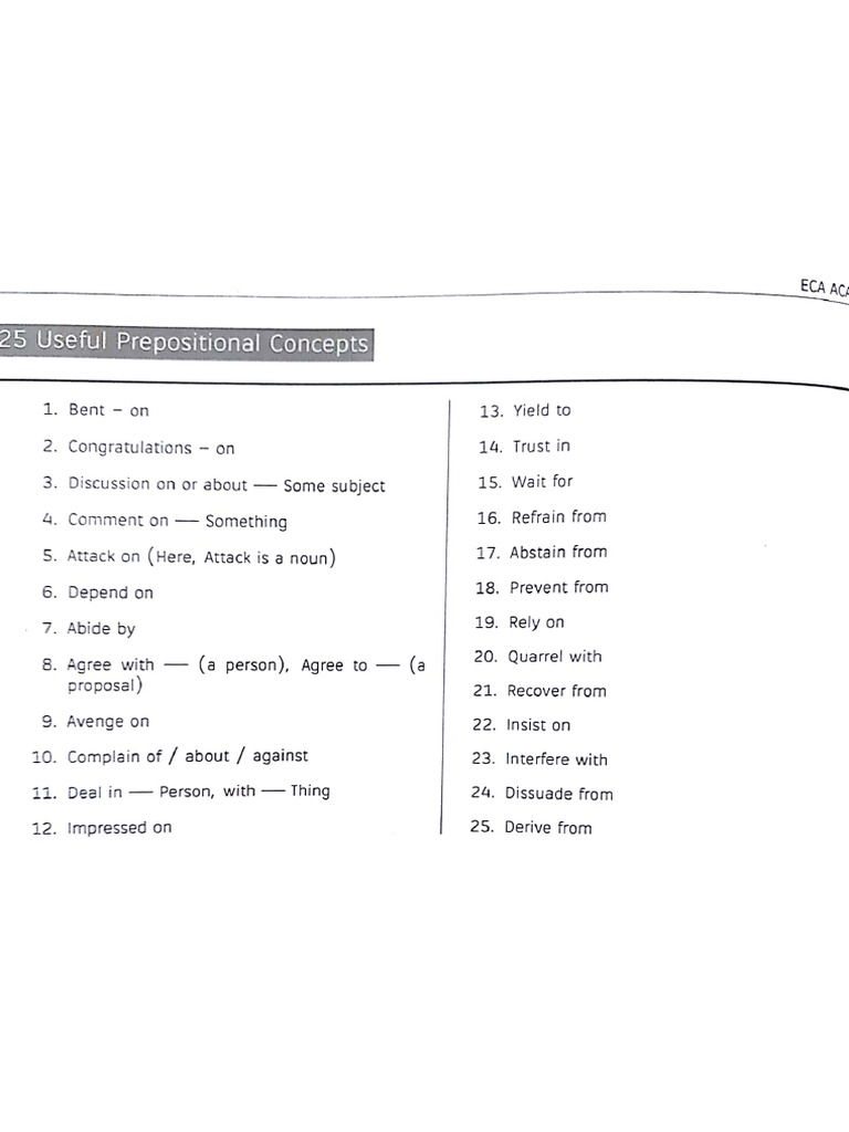 Preposition Theory and Questions | PDF
