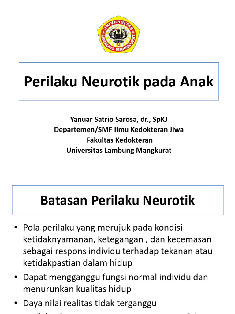 Perilaku Neurotik Pada Anak | PDF