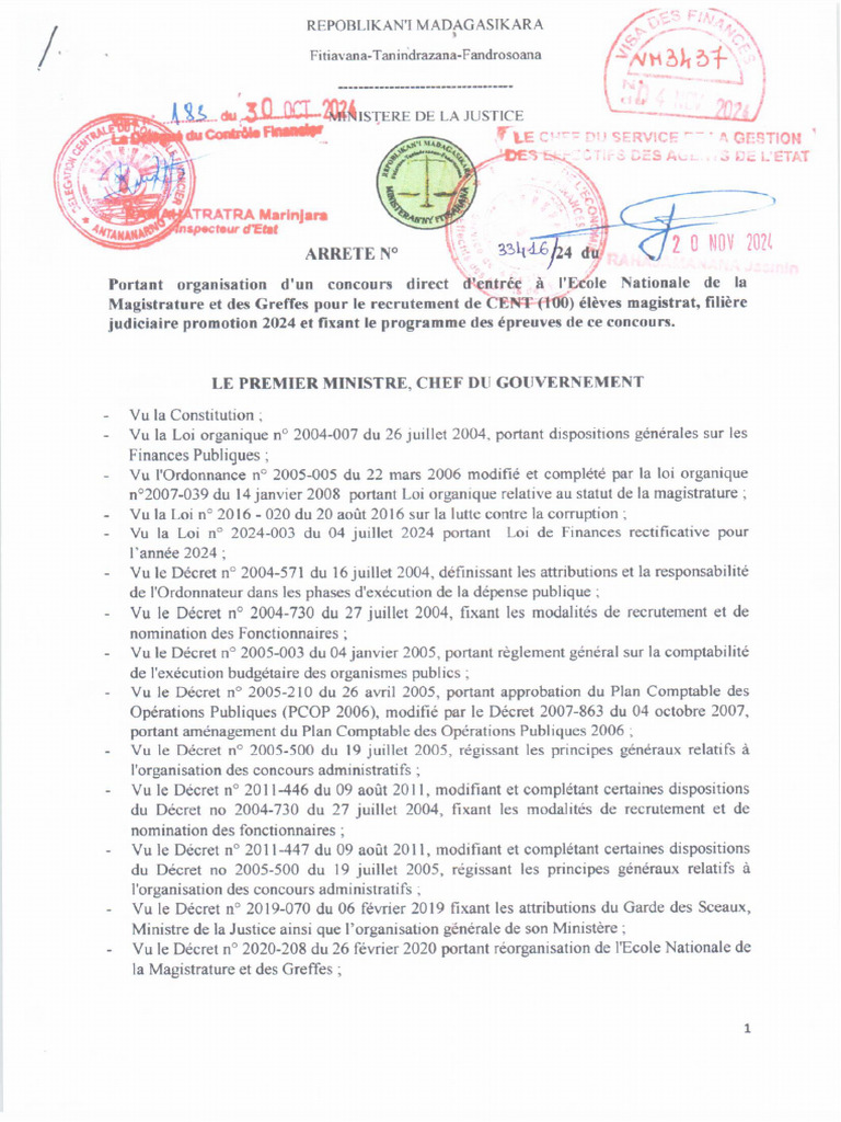 Arrêté N°33416.24 Du 20 Novembre 2024 EMJ | PDF