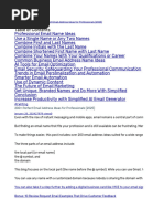 Valid and Invalid Email Address Examples | PDF | Computers
