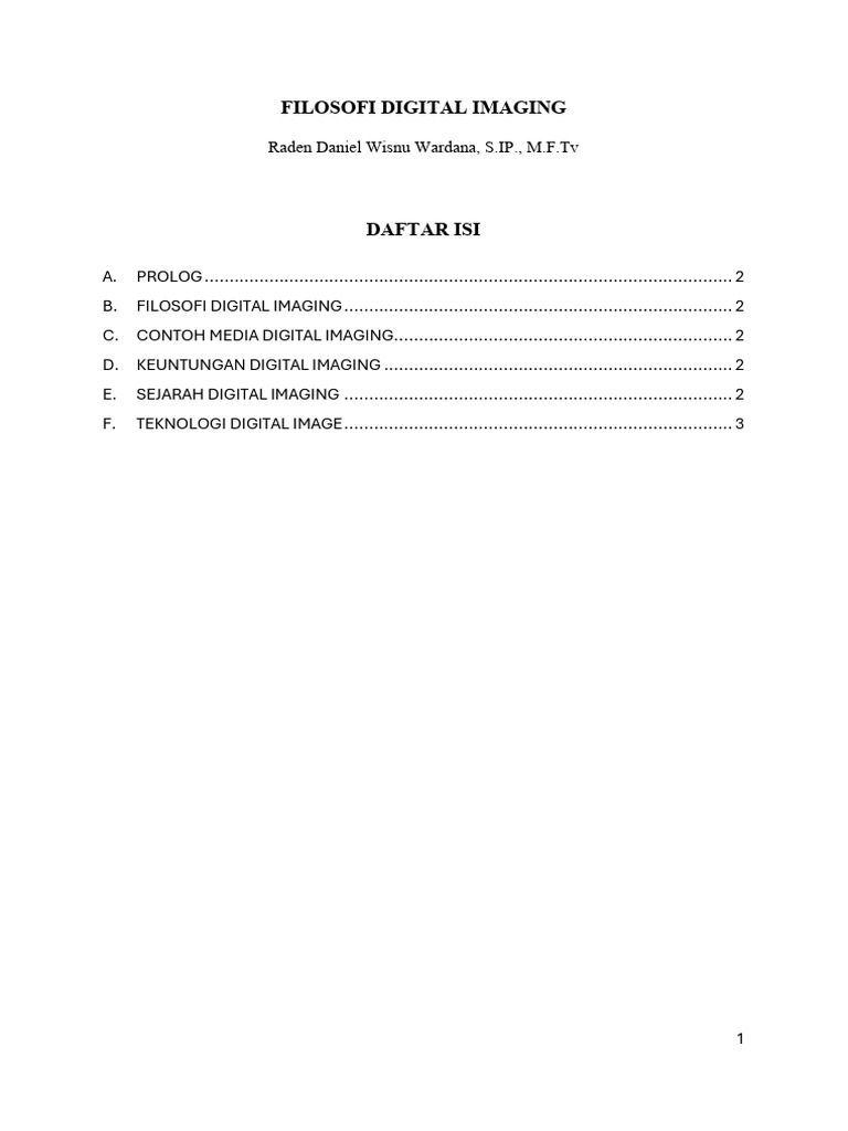DI 2 - Filosofi Digital Imaging | PDF