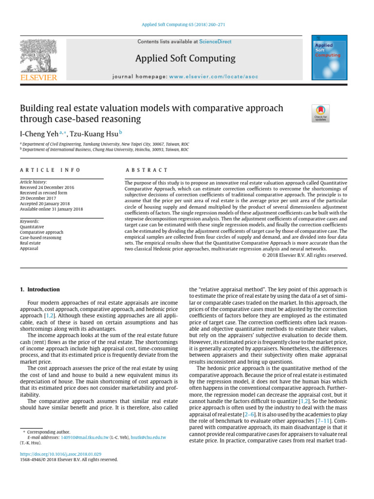 Real Estate Valuation via Case-Based Reasoning | PDF | Real Estate ...
