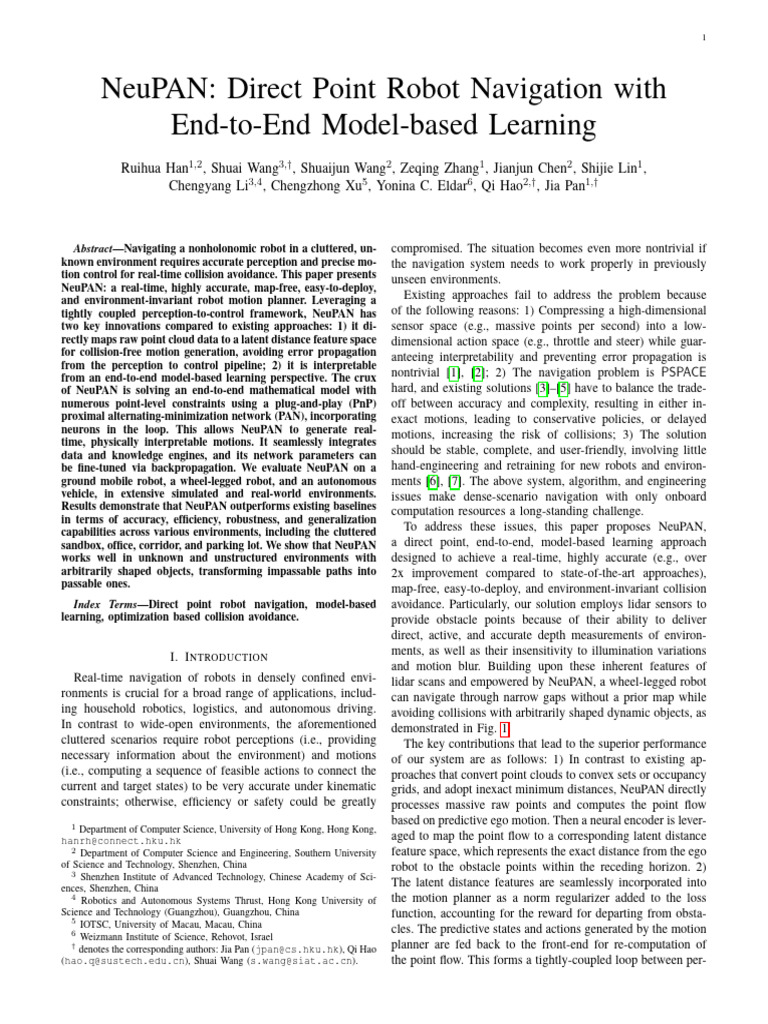 NeuPAN: Advanced Robot Navigation System | PDF | Mathematical ...