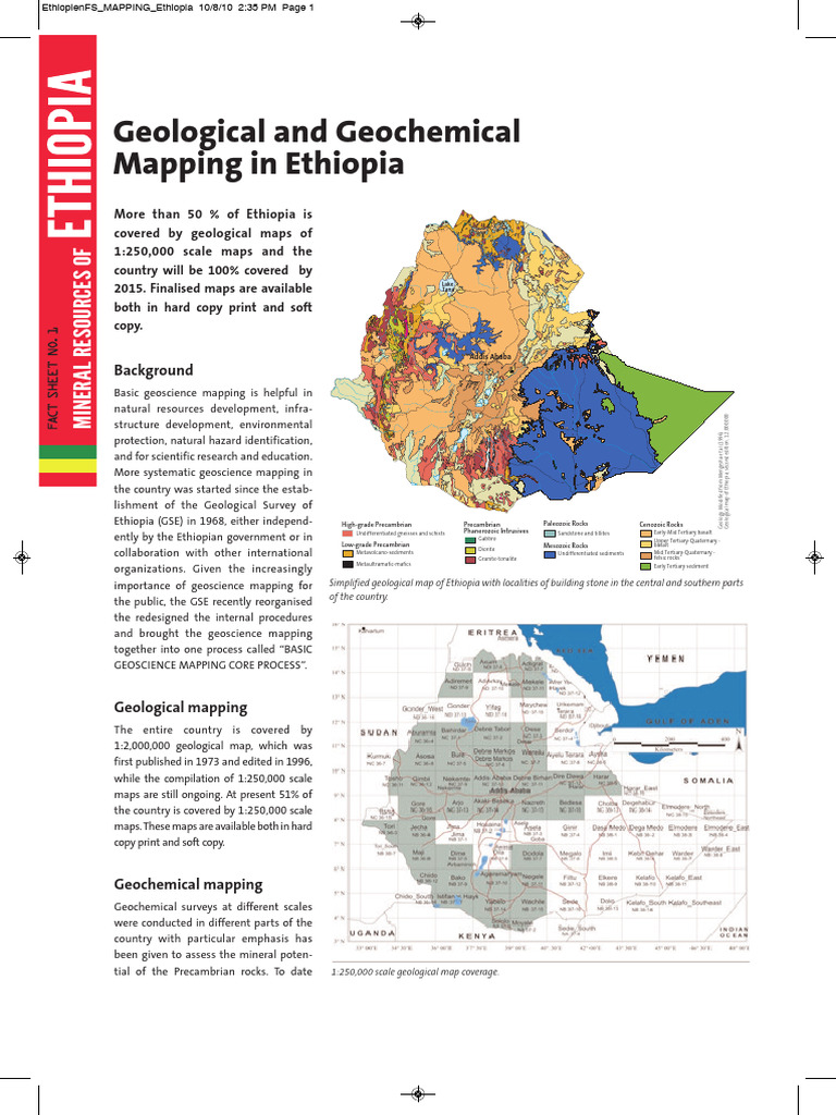 Geological Mapping and Resources in Ethiopia | PDF | Ethiopia | Earth ...