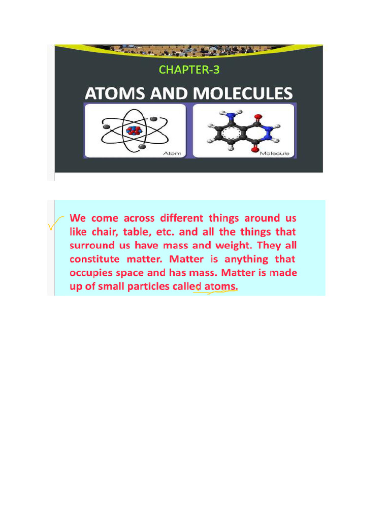 Atoms and Molecules Doc June 7 | PDF