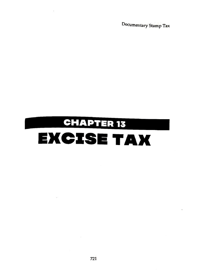 Tax 3 - Excise Tax | PDF