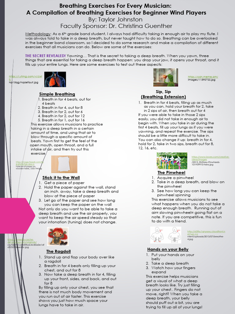 Breathing Exercises For Every Musician - A Compilation of Breathin | PDF | Breathing