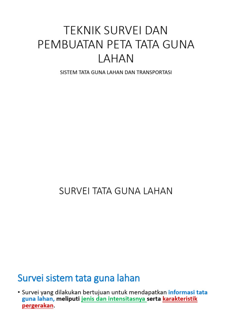 Teknik Survei Peta Tata Guna Lahan | PDF