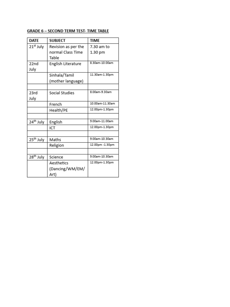 Test TT - GR 6-1 | PDF