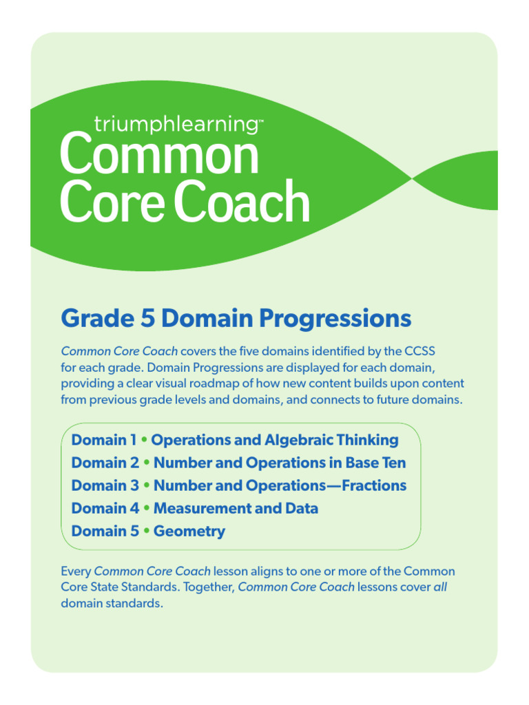Grade 5 Common Core Math Progressions | PDF | Numbers | Multiplication