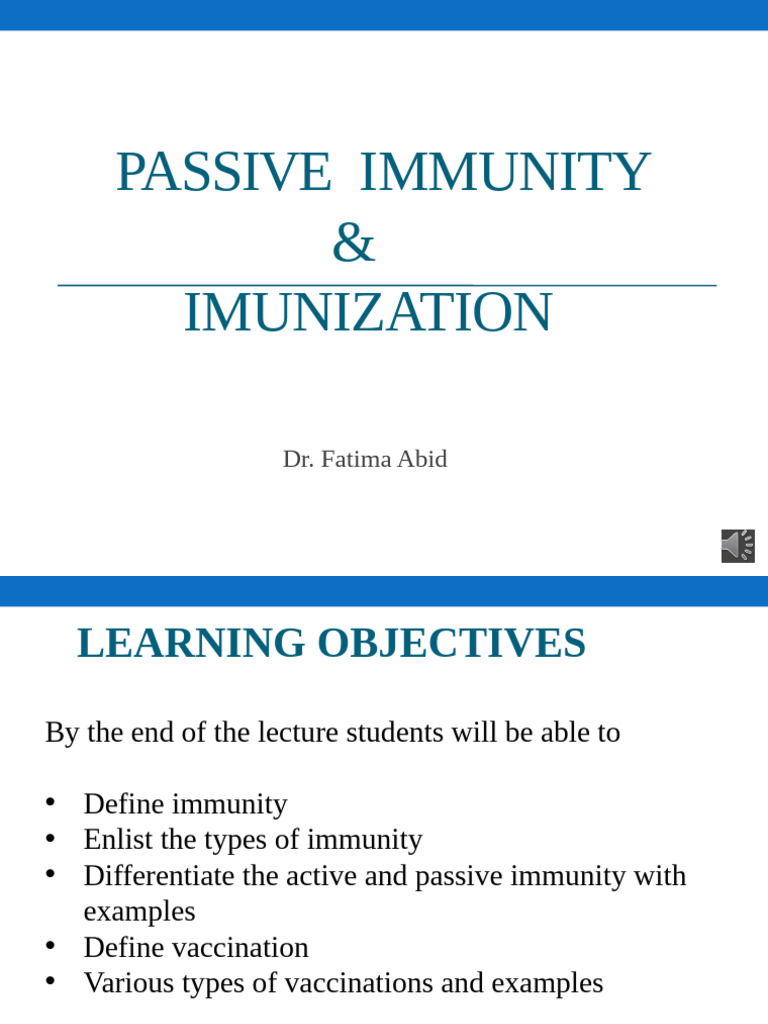 Passive Imunity and Imunization | PDF | Vaccines | Immune System