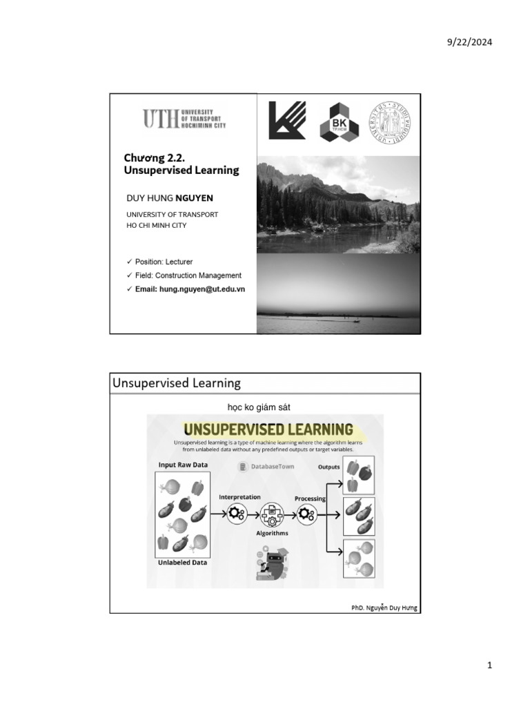 Chương 2.2. Unsupervised Learning | PDF | Principal Component Analysis ...