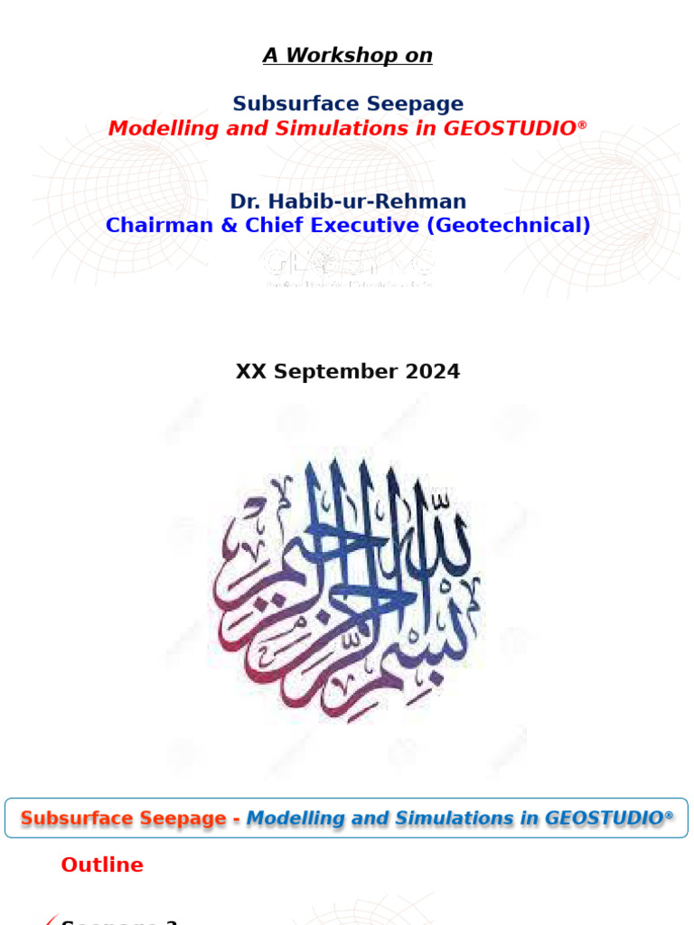 SEEPAGE - Modelling and Aalysis (Autosaved) | PDF | Soil Mechanics | Dam