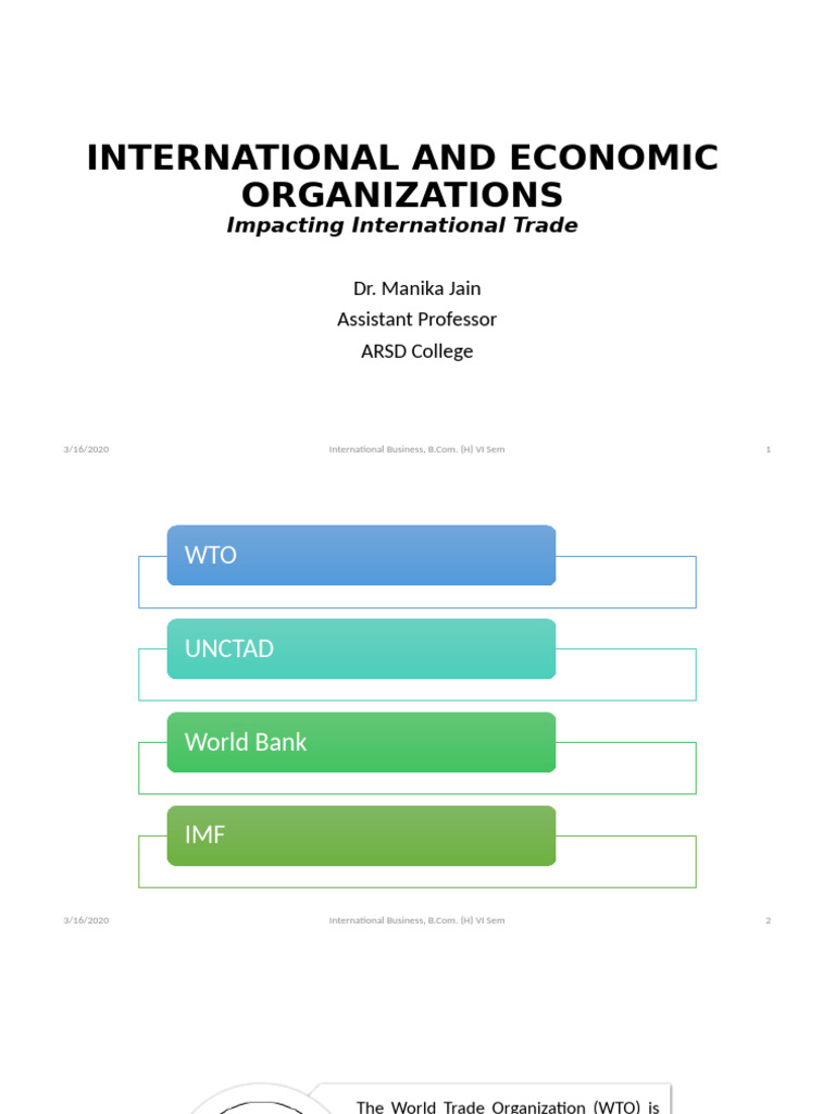 Impact of Global Trade Organizations | PDF | World Trade Organization ...