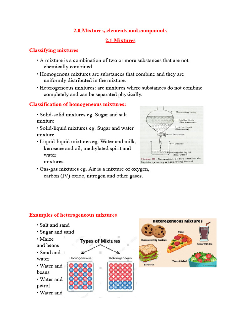 Understanding Mixtures and Separation Methods | PDF | Mixture ...