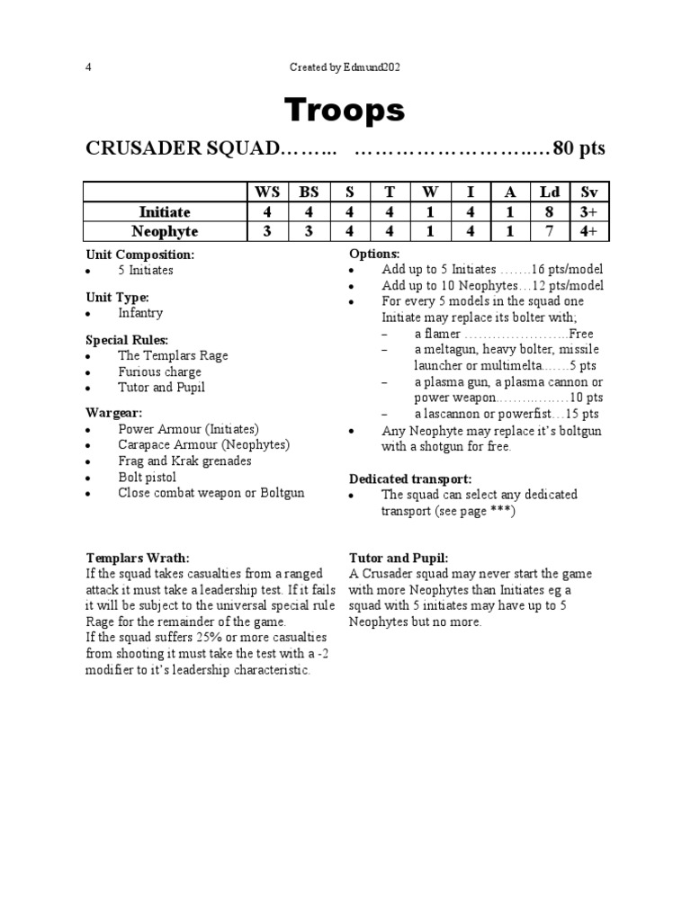 New Black Templar Codex | PDF | Military Science | Military Technology