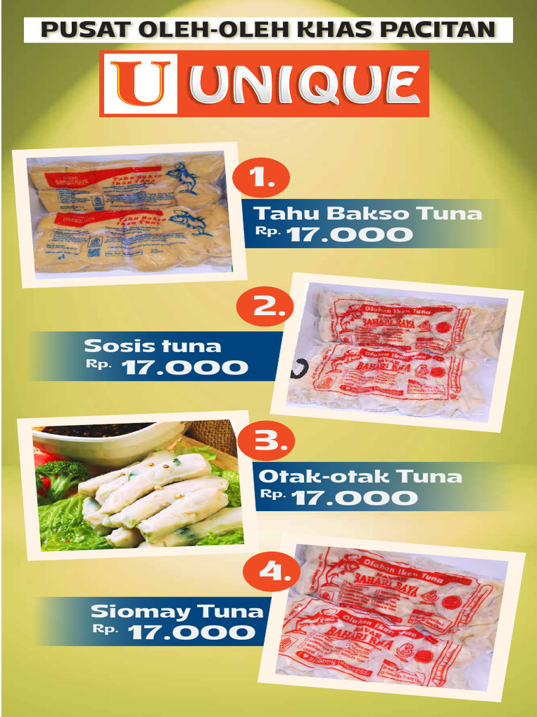 UNIQUE - Pusat Oleh-Oleh Khas Pacitan | PDF