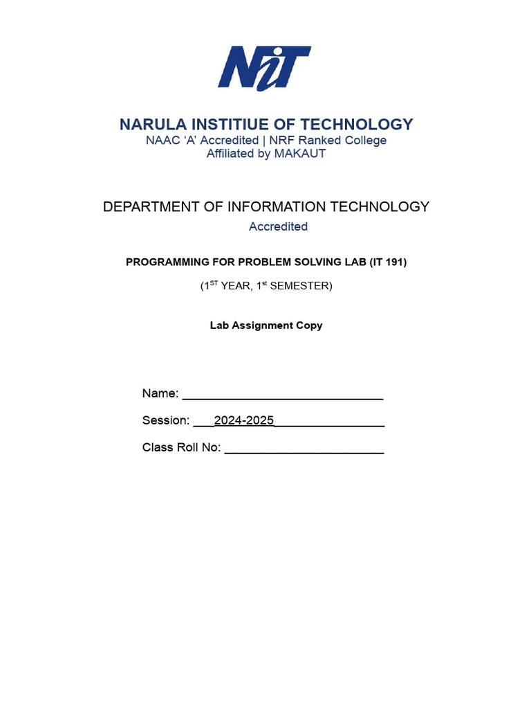 Lab Index Page IT | PDF