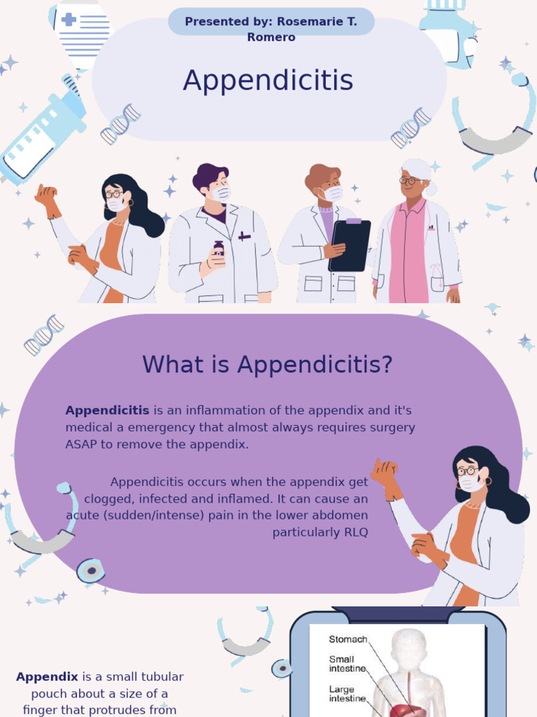 Appendicitis R.romero | PDF | Digestive Diseases | Symptoms And Signs