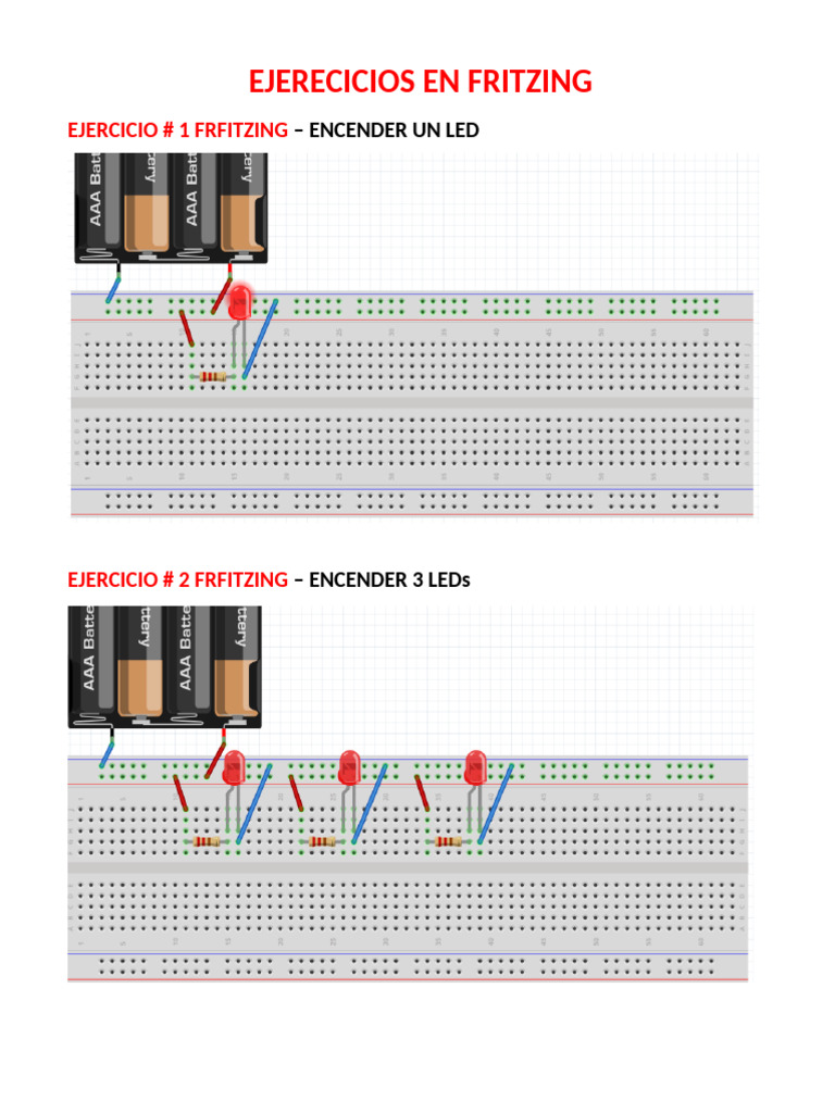 Ejerecicios en Fritzing | PDF