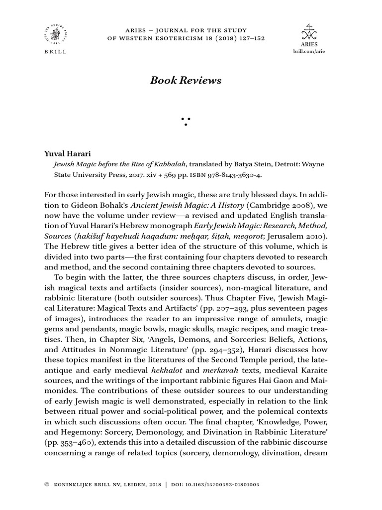Jewish Magic Pre-Kabbalah Insights | PDF | Religious Faiths