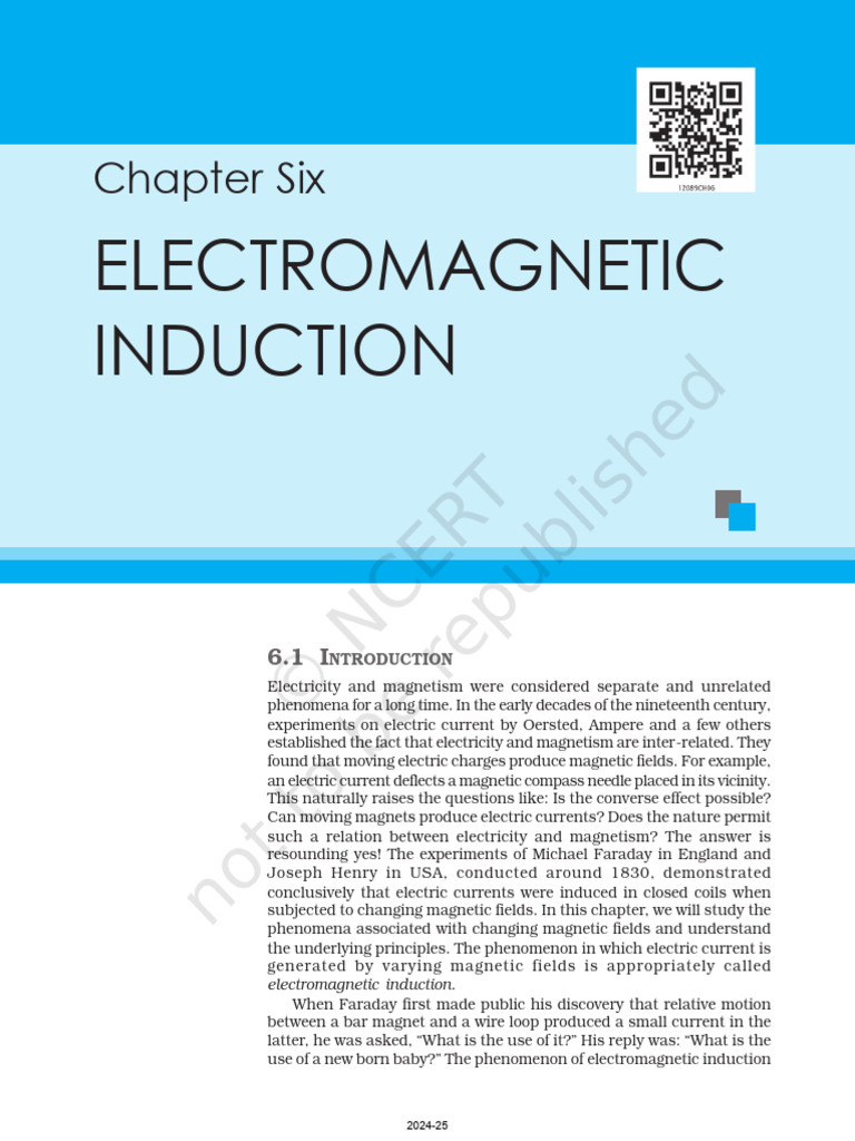 Chapter 6-Electromagnetic Induction | PDF