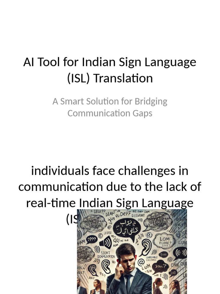 Winning PPT AI ISL Translation | PDF
